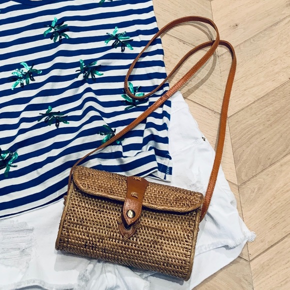 Bags | Rectangular Rattan Crossbody Bag | Poshmark